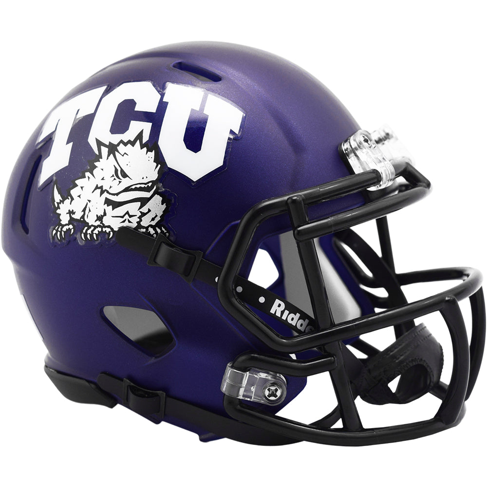 TCU Horned Frogs Mini Speed Helmet - Satin Purple — Game Day Treasures