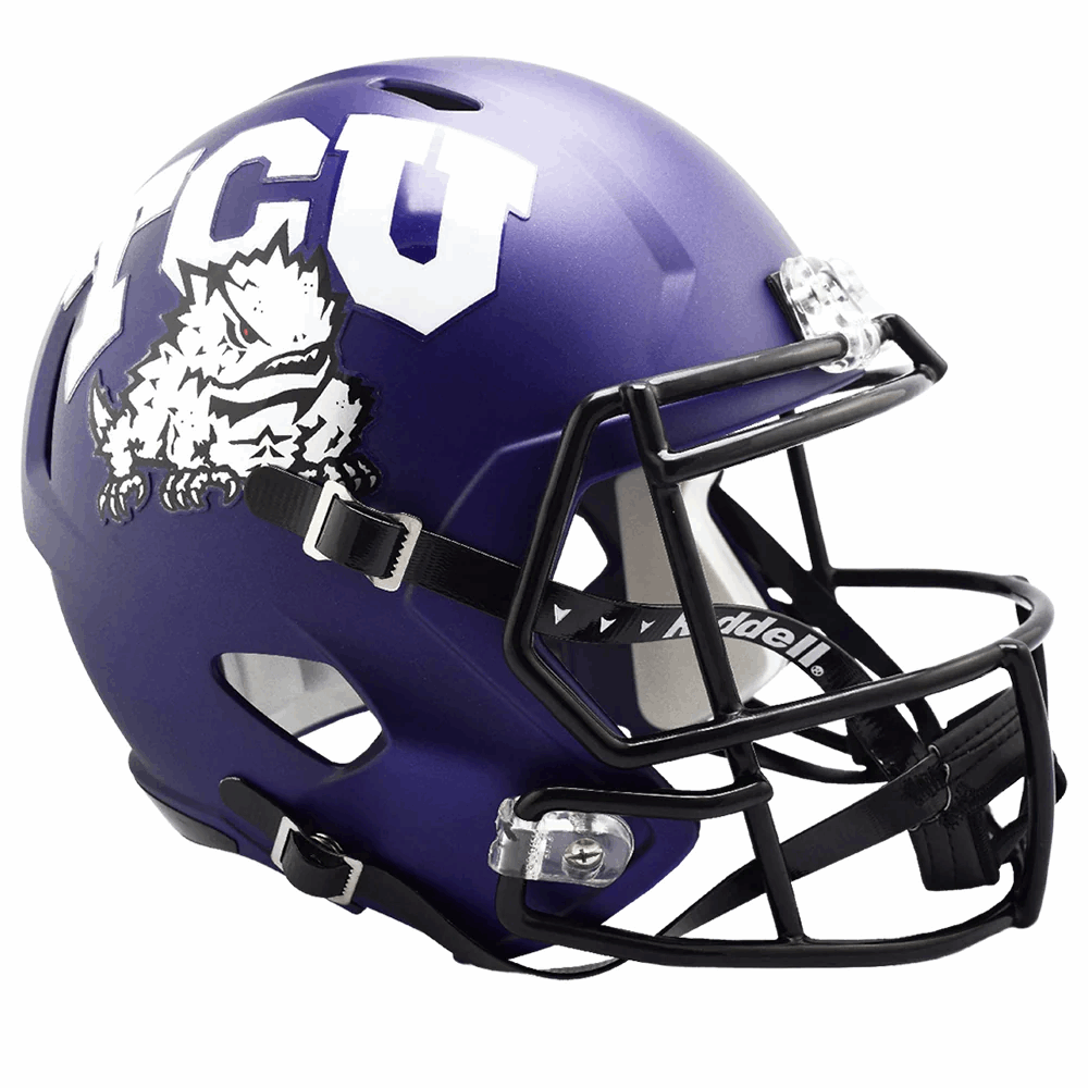 TCU Horned Frogs Replica Speed Helmet - Satin Purple — Game Day Treasures