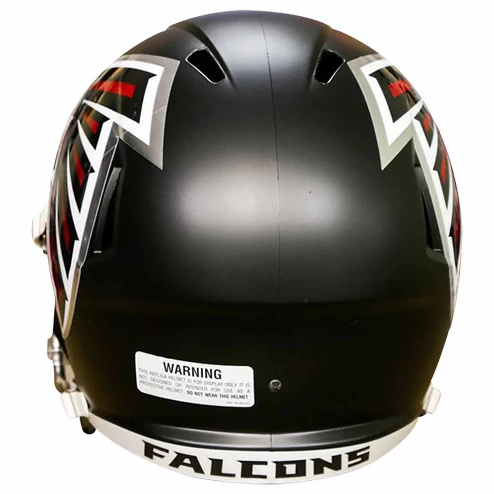 Atlanta Falcons Replica Riddell Speed Helmet - Satin Nickel Mask — Game ...