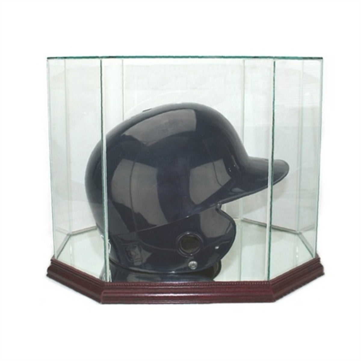 Octagon Batting Helmet Display Case with Mirror — Game Day Treasures