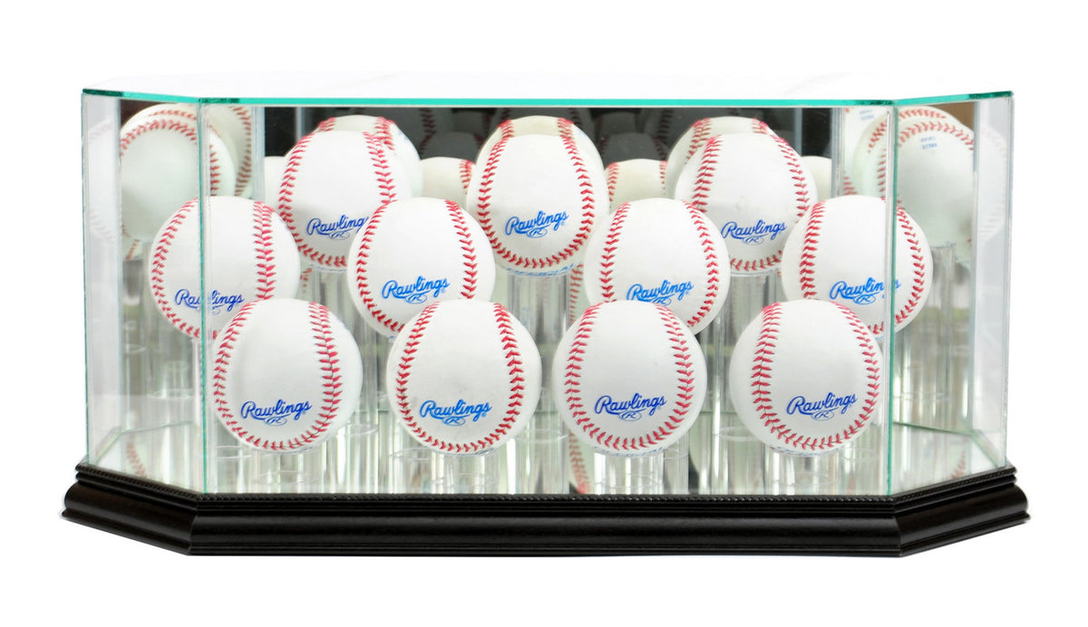 11 Ball Baseball Display Case with Mirror — Game Day Treasures