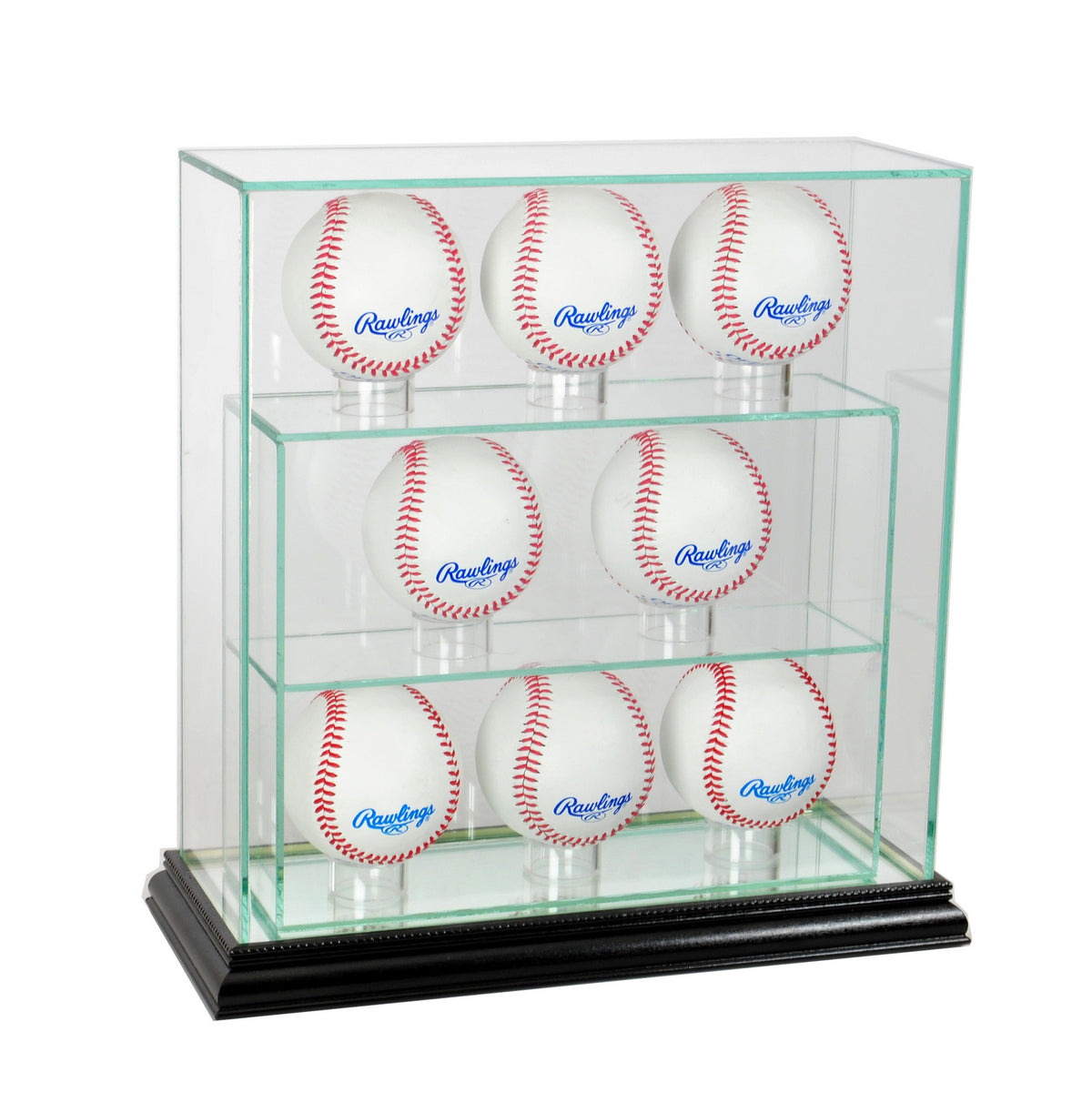 8 Ball Vertical Baseball Display Case — Game Day Treasures