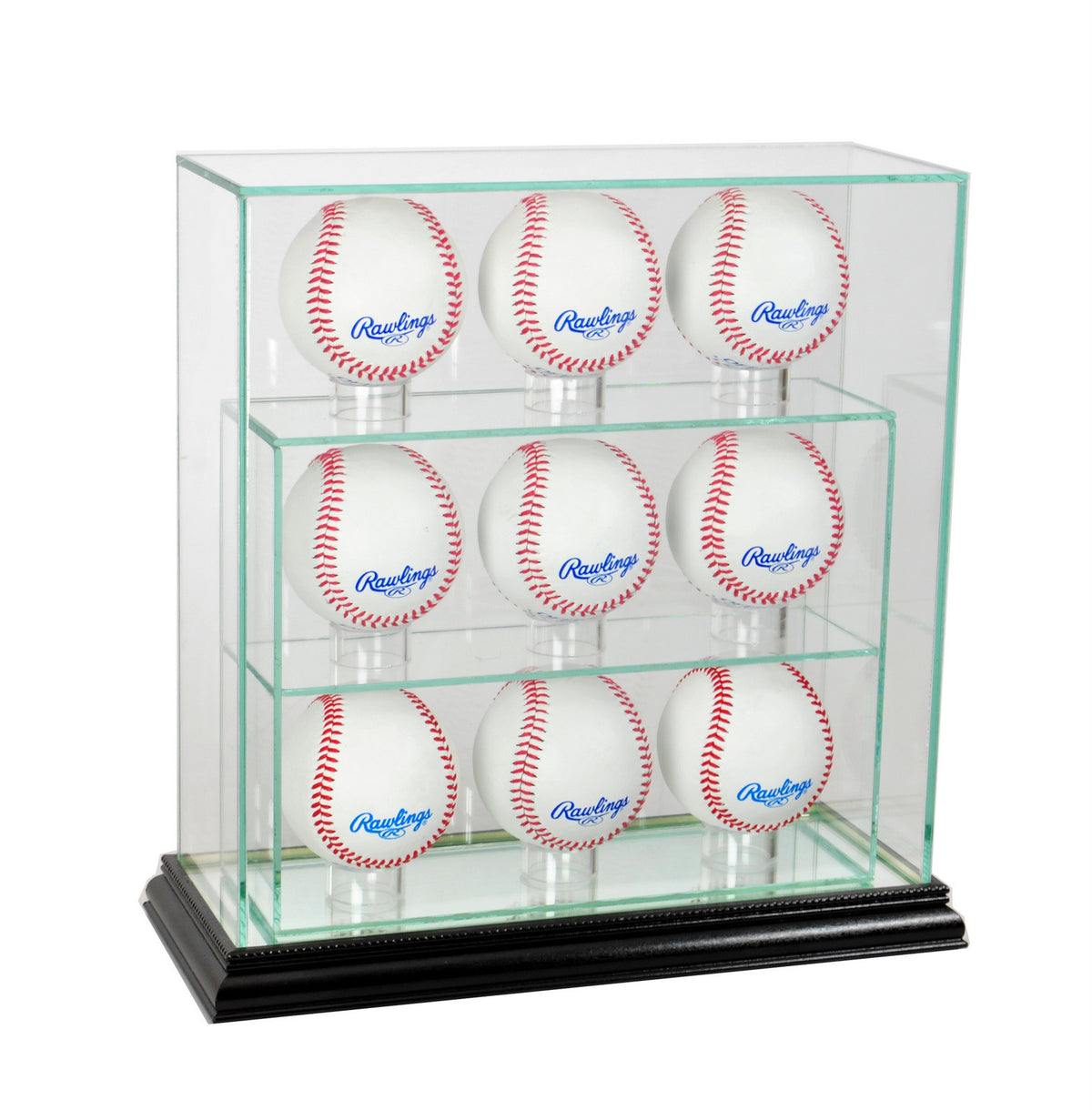 9 Vertical Baseball Display Case — Game Day Treasures