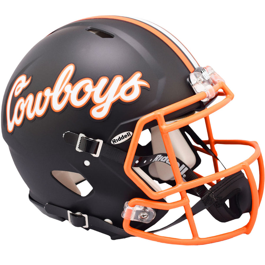 Oklahoma State Cowboys Authentic Full Size Speed Helmet - Matte Black ...